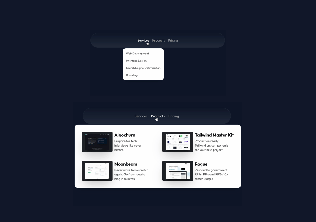 Best Free Navbar Components - Aceternity UI